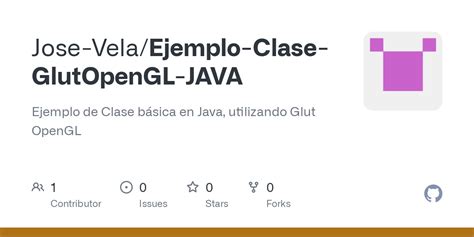 Issues · Jose Velaejemplo Clase Glutopengl Java · Github
