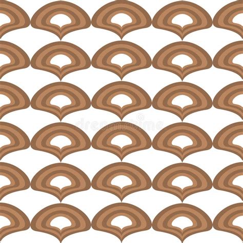 Brown Arch On White Seamless Pattern For Decor Scrapbook And Textile Design Stock Vector