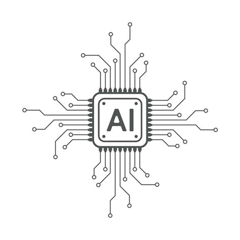 Artificial Intelligence Circuit Line Style Machine Learning Design Smart Network Digital