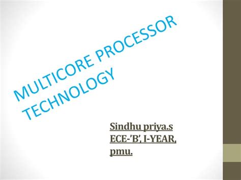 Computer Architecture Multi Core Processor