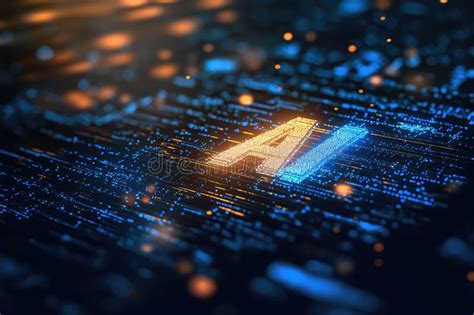 Ai Artificial Intelligence Chipset On Circuit Board In High Tech Concept Stock Illustration