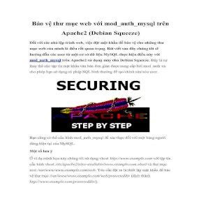 Tài liệu Bảo vệ thư mục web với mod auth mysql trên Apache Debian Squeeze docx