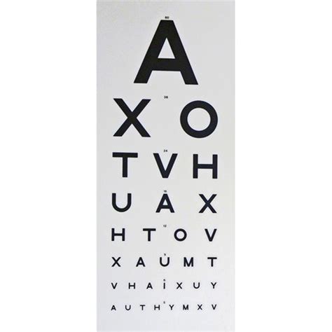 Snellen Eye Chart For Visual Acuity And Color Vision Test Precision