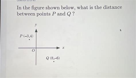 Solved Question Of In The Figure Shown Below What Is The Distance Between Points P And Q
