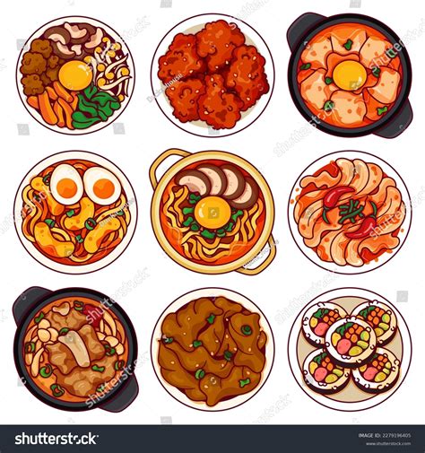 32674 Korean Food Illustrate 이미지 스톡 사진 및 벡터 Shutterstock