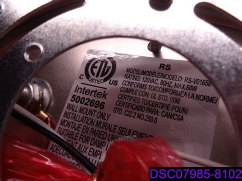 Intertek Wall Mount 2 Bulb Light Fixture 5002696 Rs Model Rs V01658 Ebay