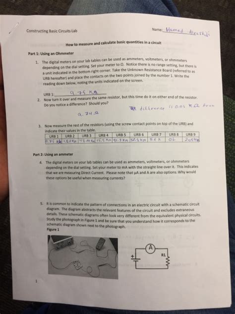 Solved Constructing Basic Circuits Lab How To Measure And Chegg