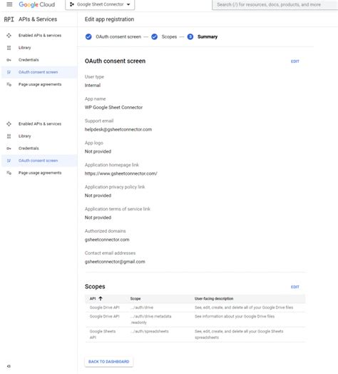 Google Sheet API Setting GSheetConnector