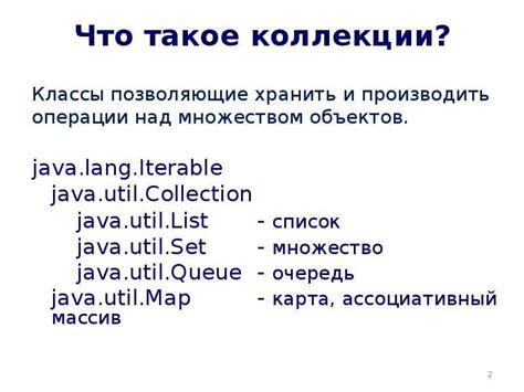 Коллекции в Java презентация доклад проект скачать
