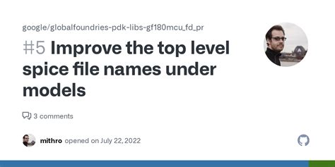 Improve The Top Level Spice File Names Under Models Issue Google Globalfoundries Pdk Libs