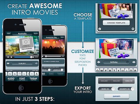Intro Designer iPhone Créer des Intros Video HD Pros gratuit MaxiApple