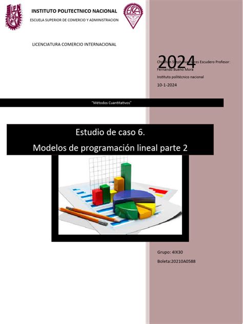 Programacion Lineal 2do Avance Correccion Pdf Programación