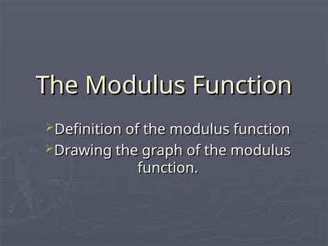 The Modulus Function Mathematics As Levelppt Physics Science
