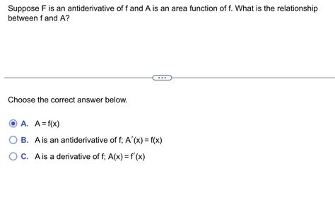 Solved Suppose F Is An Antiderivative Of F And A Is An Chegg Com