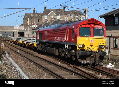 Db Cargo Liveried Class 66 Shed Diesel Electric Loco 66104 On West
