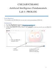 Introduction To PROLOG Programming For Artificial Intelligence Course Hero