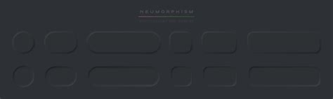 블랙 버튼 뉴모피즘 디자인 요소 벡터 세트 라운드와 사각형 버튼 컬렉션입니다 응용 프로그램 Ui 또는 웹 디자인을 위한 요소 검색에 대한 스톡 벡터 아트 및 기타 이미지