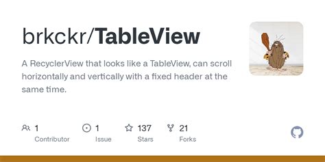 Github Brkckr Tableview A Recyclerview That Looks Like A Tableview Can Scroll Horizontally