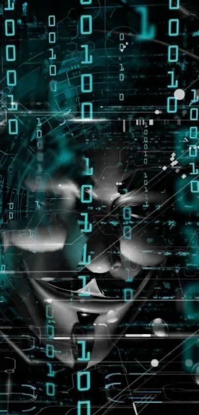 Cyberpunk Binary Mask Wallpaper Free Download