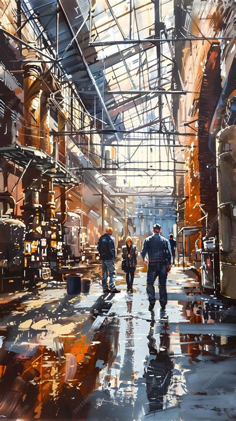 Vibrant Urban Street Scene With Shops And Pedestrians In Rainy Weather Premium Ai Generated Image