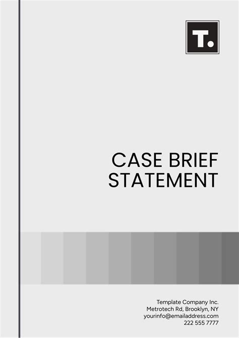 Free Case Brief Statement Template To Edit Online