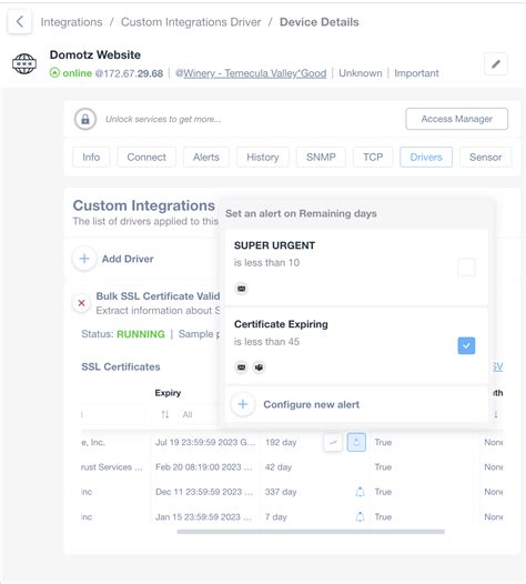 Alerts On SNMP Sensors OS Monitoring And Custom Drivers