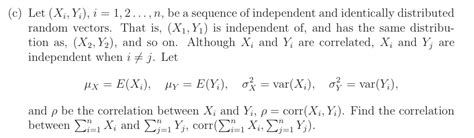 Solved C Let Xi Yi I 1 2dots N Be A Sequence Of Chegg Com