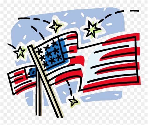 American Flags Royalty Free Vector Clip Art Illustration Independence