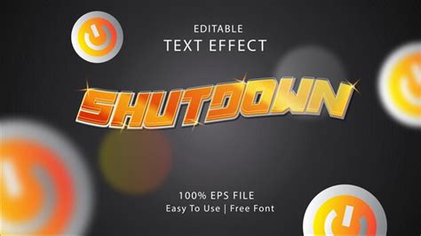 Premium Vector Text Effect Shutdown