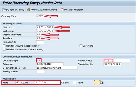 how to post recurring entries in sap sapficoblog