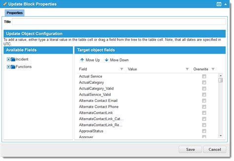 update workflow block
