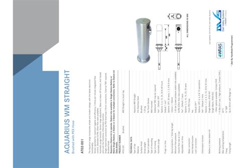kwc dvs aquarius wall mounted 150 mm sensor tap spout at02001 the