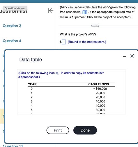 Solved Npv Calculation ﻿calculate The Npv Given The