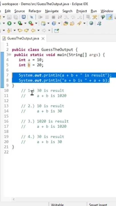 Java Program Guess The Output Coding Interview Javaprogram