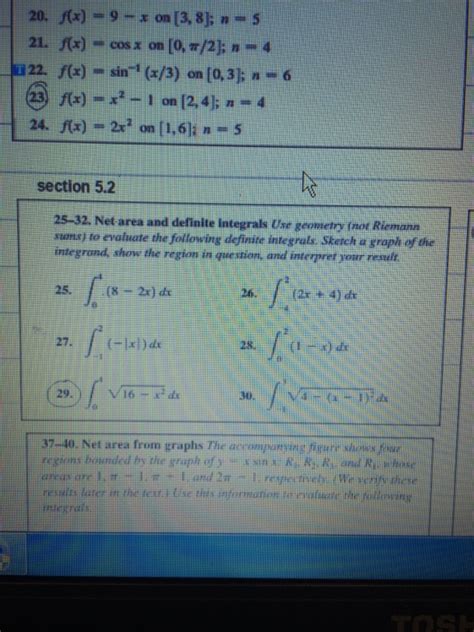 solved net area and definite integrals use geometry not