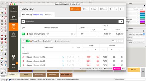 Opencutlist Not Showing Total Lengths Of Parts Extensions Sketchup Community