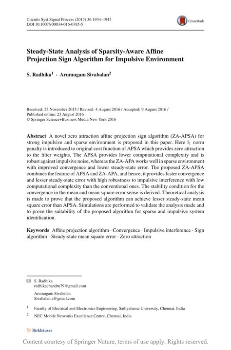 steady state analysis of sparsity aware affine projection sign