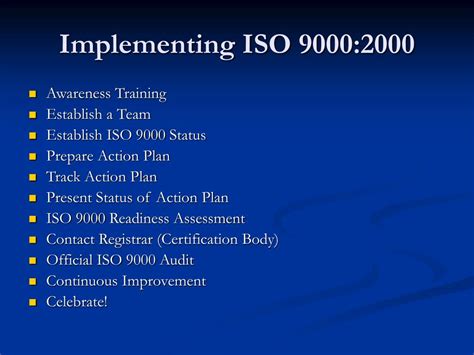 Ppt Iso 9000 Implementation Powerpoint Presentation Free Download Id 851944