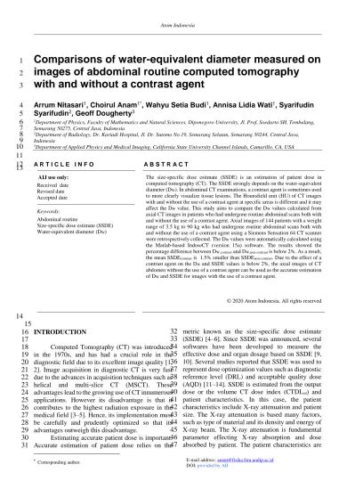 Comparisons Of Water Equivalent Diameter Measured On