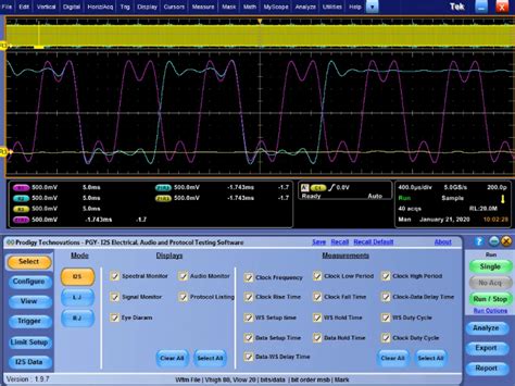 Oscilloscope I2s Software Imex Systems And Instruments