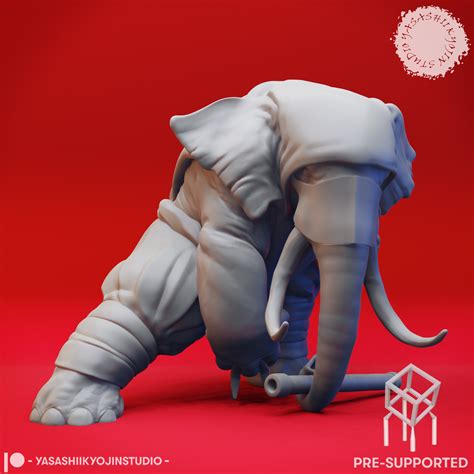 Stl File Loxodon Ninja Tabletop Miniature Pre Supported 🥷 ・3d Print