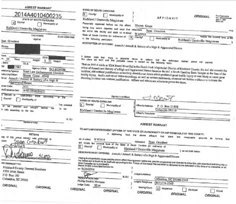 South Carolina Law Enforcement Division Sean Groubert S Arrest Warrant Genius
