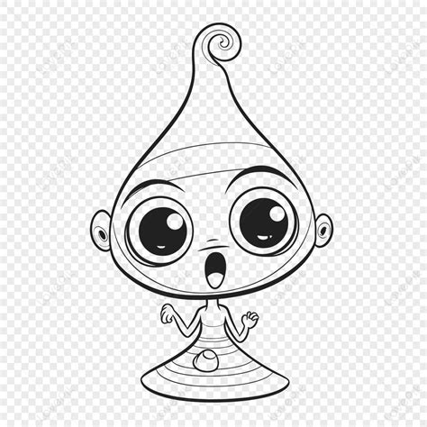 아기 엘프 색칠 페이지 개요 스케치 드로잉 벡터행복하다액체 Png 일러스트 무료 다운로드 Lovepik