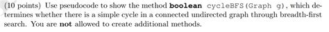Solved 10 Points Use Pseudocode To Show The Method Boolean