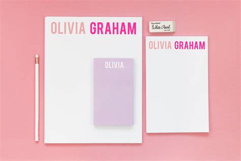 Personalized Notepad With Name Girls Custom Note Pad To Do Etsy