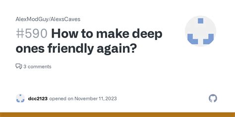 How To Make Deep Ones Friendly Again · Issue 590 · Alexmodguy