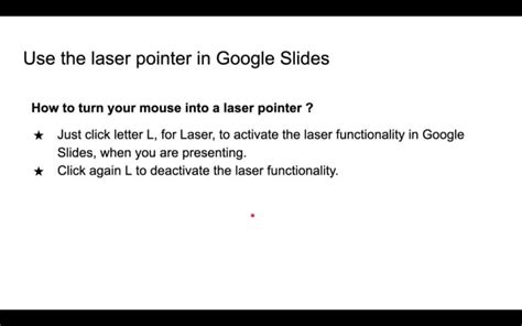 How To Use The Laser Pointer In Google Slides With Your Mouse