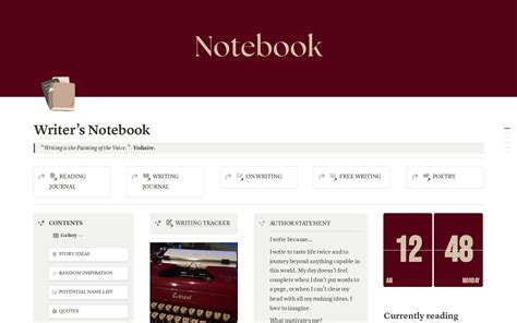 ultimate notebook workspace for writers template notion marketplace