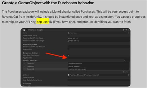 Should I Include The App User Id In The Purchases Script With A Unity