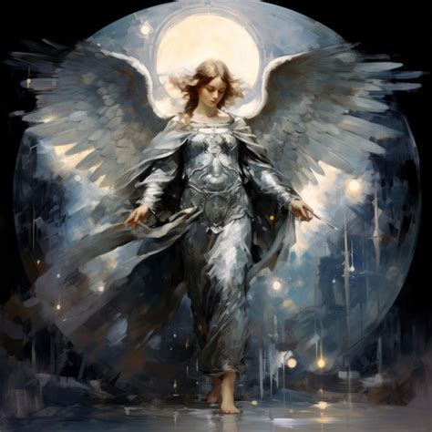 Angel Magnificent Illustration Photos With Big Pair Of Wings And Bright